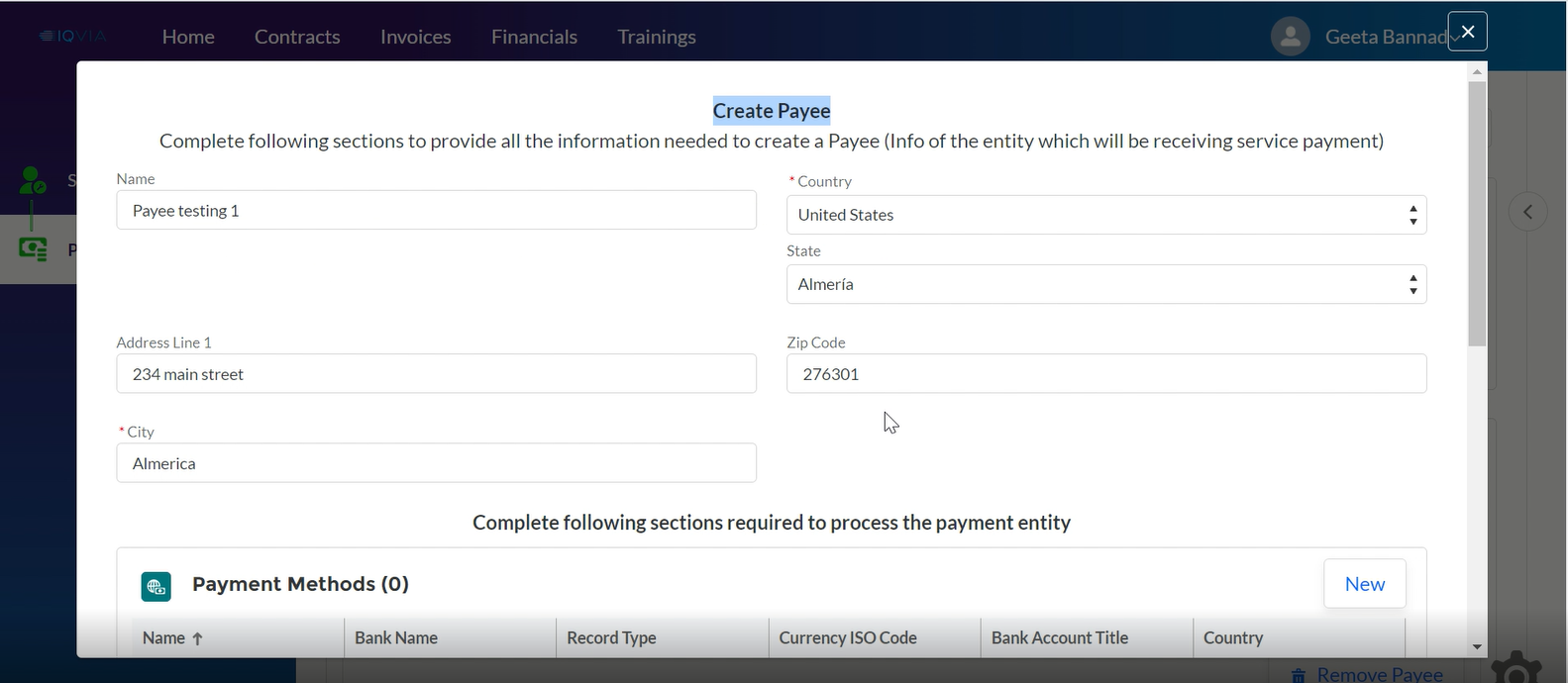 HCPO Engage Management FAQs - HCP Portal New Payee Related List Modals Do Not Display